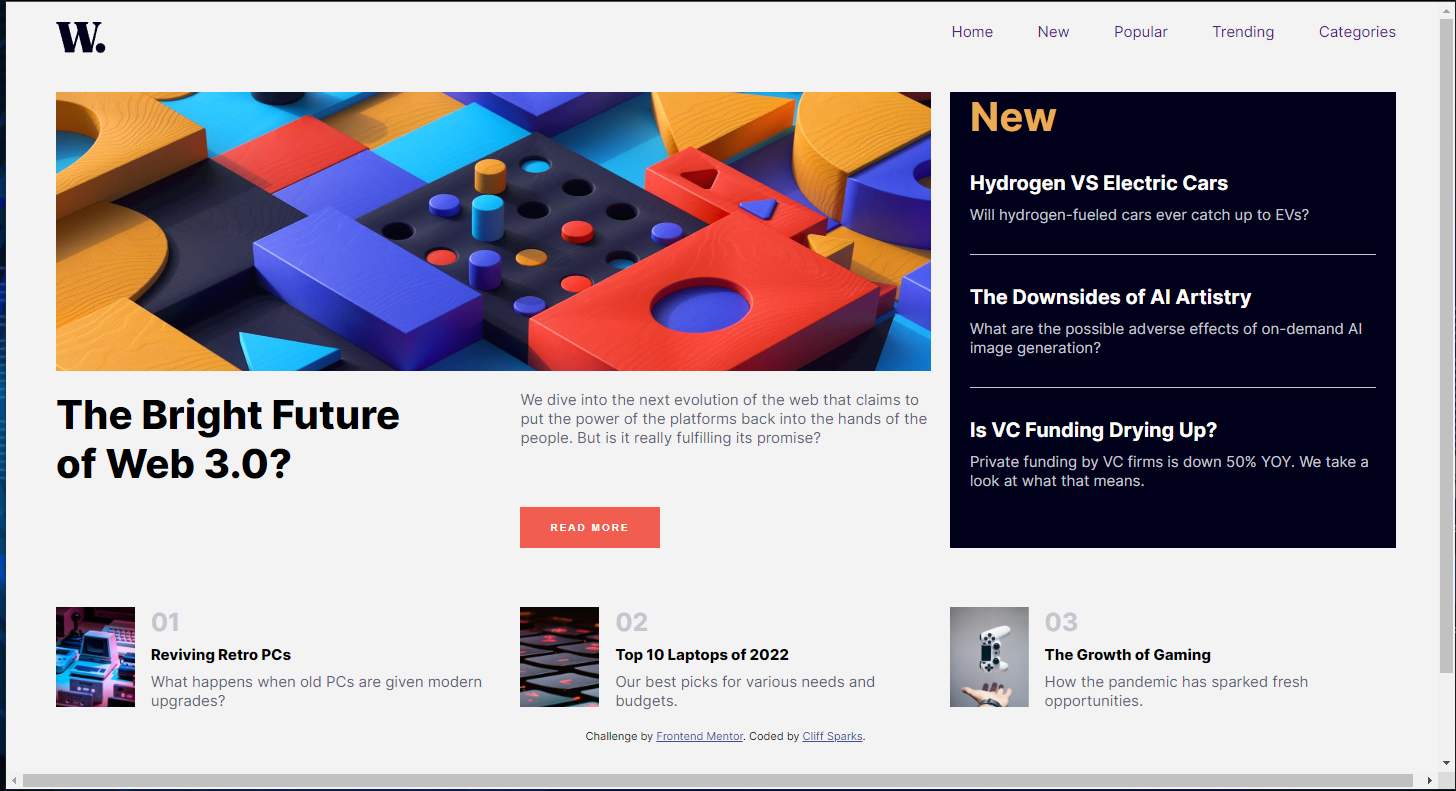 Sparks Frontend Mentor